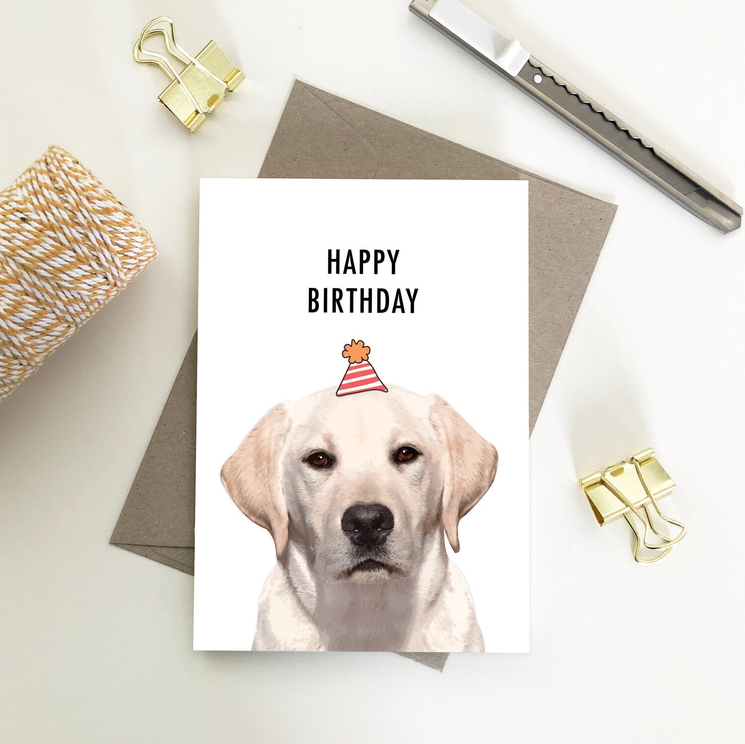 Happy Birthday Labrador Retriever Card – Steel & Anchor