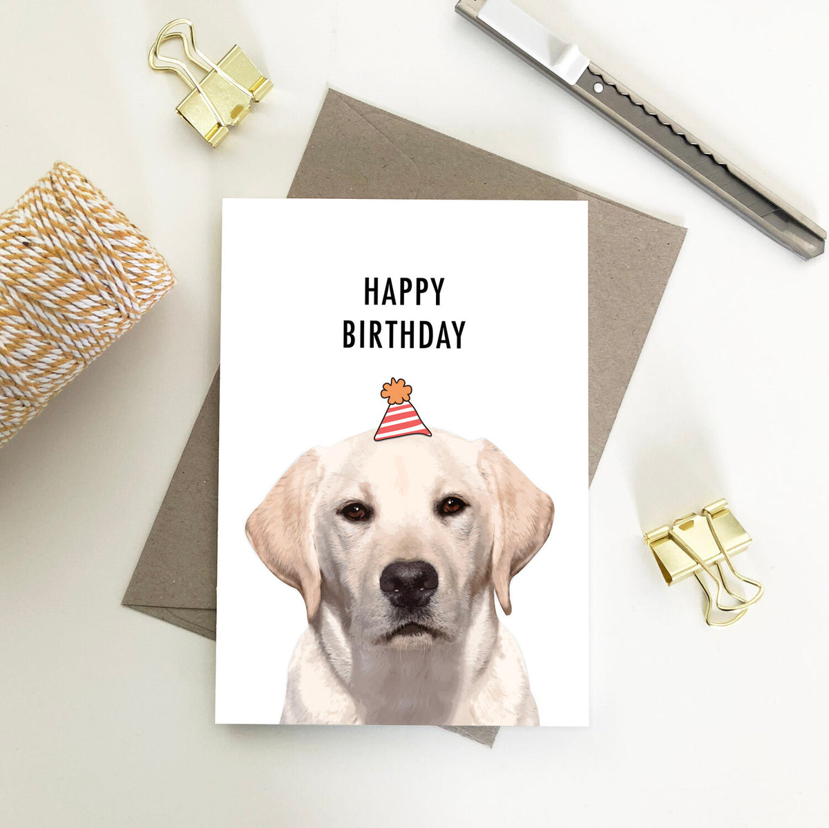 Happy Birthday Labrador Retriever Card– Steel & Anchor